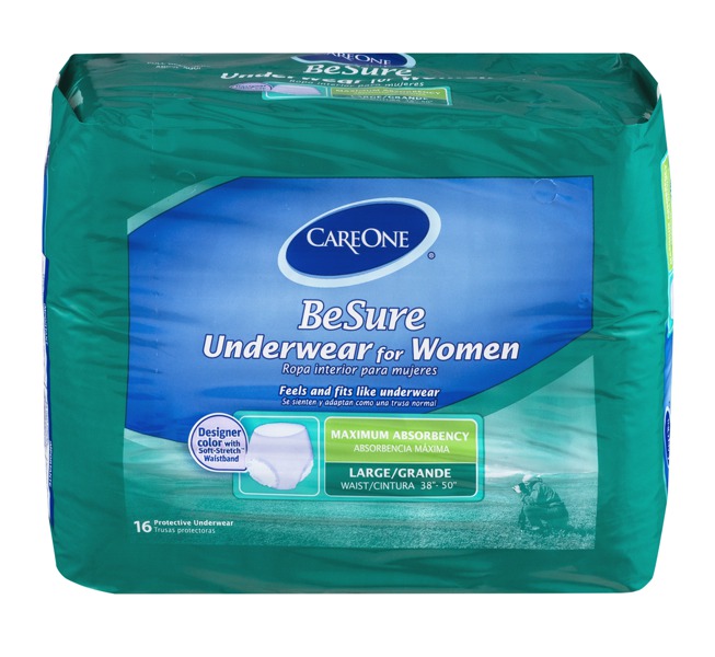 Careone Besure Underwear For Women Maximum Absorbency Large - 16 CT ...