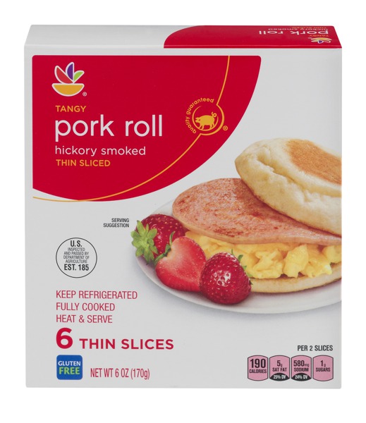 Ahold Tangy Pork Roll Hickory Smoked Thin Sliced - 6 CT - 1Source