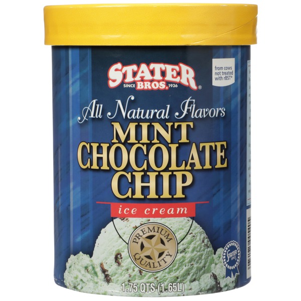 Stater Bros. Mint Chocolate Chip Premium Quality Ice Cream - 1Source
