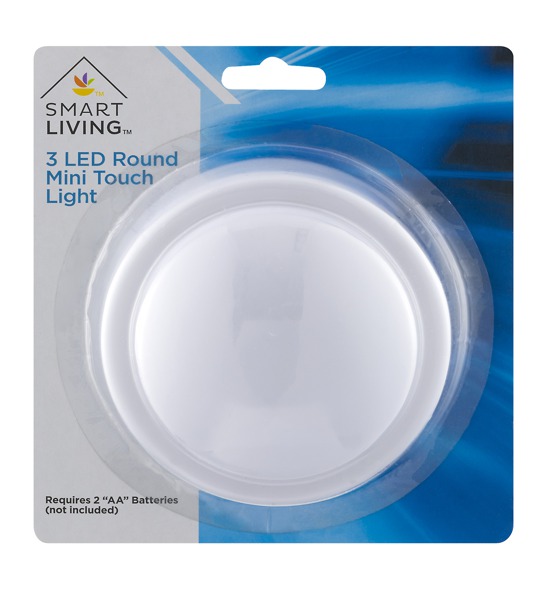 Smart Living 3 LED Round Mini Touch Light - 1Source