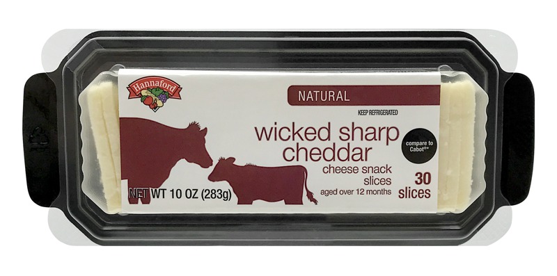 Hannaford Natural Wicked Sharp Cheddar Cheese Snack Slices - 1Source