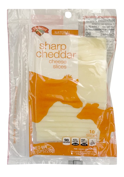 Hannaford Natural Sharp Cheddar Cheese Slices - 1Source