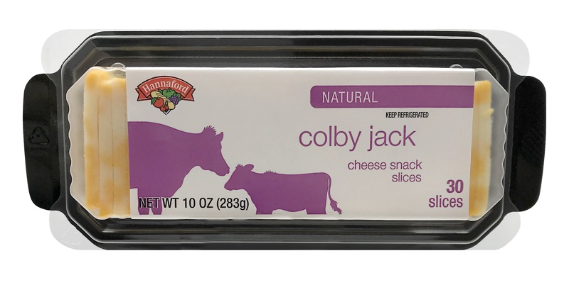Hannaford Natural Colby Jack Cheese Snack Slices - 1Source