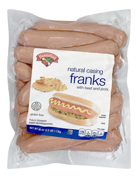 Hannaford Natural Casing Franks - 1Source