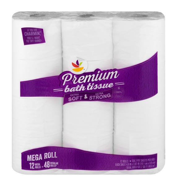 Ahold Premium Extra Soft & Ultra Strong Bath Tissue Mega Rolls - 1Source