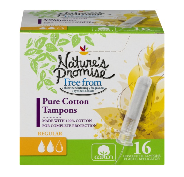 Nature'S Promise Pure Cotton Tampons Regular - 1Source