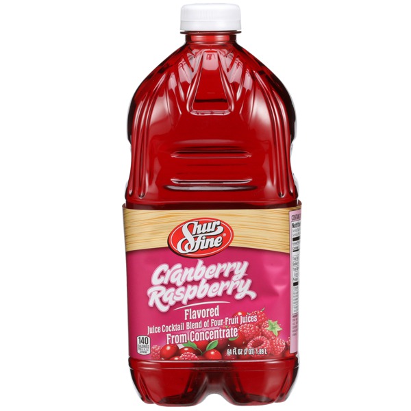 CRANBERRY RASPBERRY FLAVORED JUICE COCKTAIL BLEND OF FOUR FRUIT JUICES ...