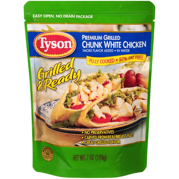 Tyson® Grilled & Ready® Premium Grilled Chunk White Chicken Breast ...