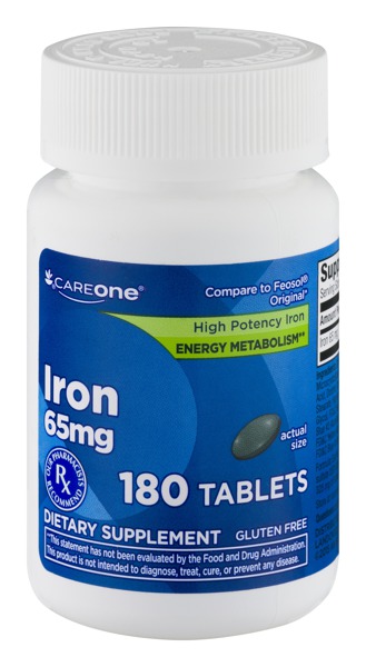 Careone Iron 65Mg Tablets 180 CT - 1Source