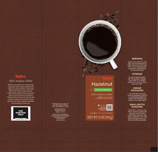Hy-Vee Light Hazelnut Decaf Ground 100% Arabica Coffee - 1Source