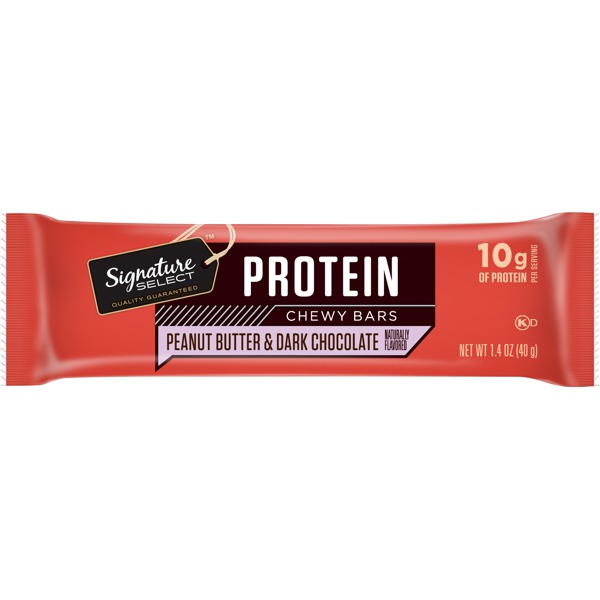 Signature Select PROTEIN CHEWY BARS PEANUT BUTTER & DARK CHOCOLATE ...