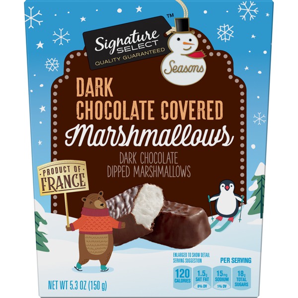 Signature Select DARK CHOCOLATE COVERED MARSHMALLOWS - 1Source