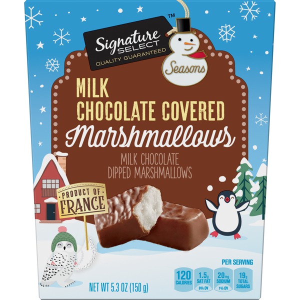 Signature Select MILK CHOCOLATE COVERED MARSHMALLOWS - 1Source