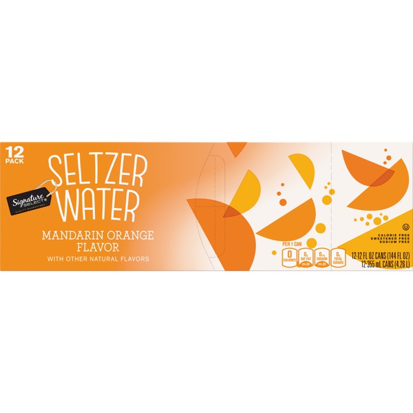 Signature Select MANDARIN ORANGE FLAVOR SELTZER WATER - 1Source