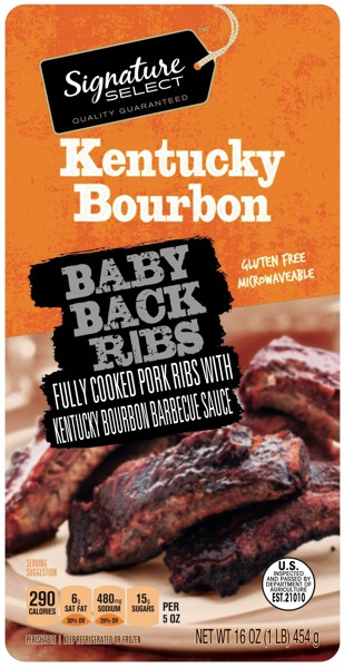 Signature Select, Baby Back Ribs Fully Cooked Pork Ribs With Kentucky ...