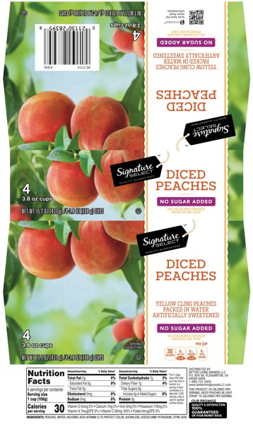 Signature Select Diced Peaches - 1Source