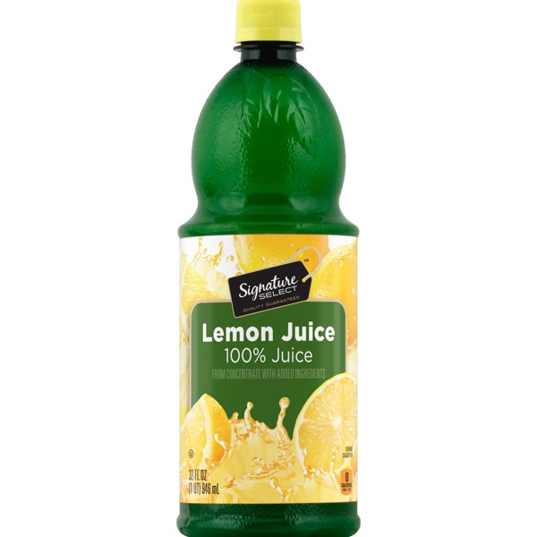 Signature Select, Lemon Juice 100 % Juice - 1Source