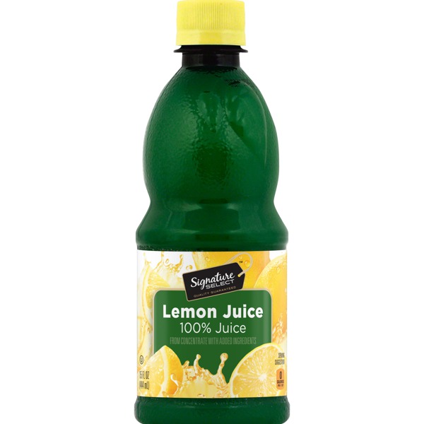 Signature Select, Lemon Juice 100% Juice - 1Source