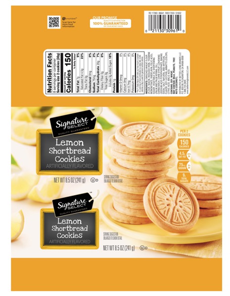 Signature Select, Lemon Shortbread Cookies - 1Source