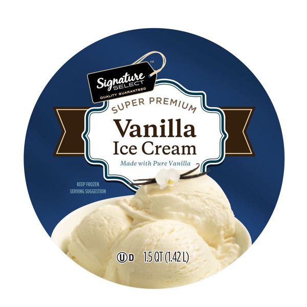 Signature Select Super Premium Ice Cream Vanilla - 1Source