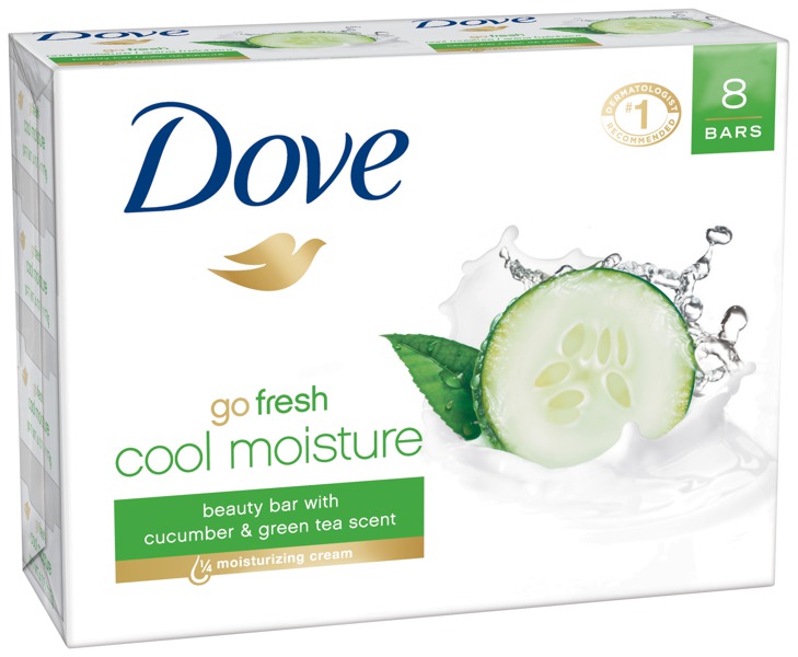 Dove Go Fresh Cool Moisture Beauty Bar With Cucumber & Green Tea Scent ...