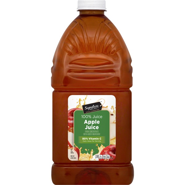 Signature Select 100% JUICE APPLE JUICE FROM CONCENTRATE WITH ADDED ...