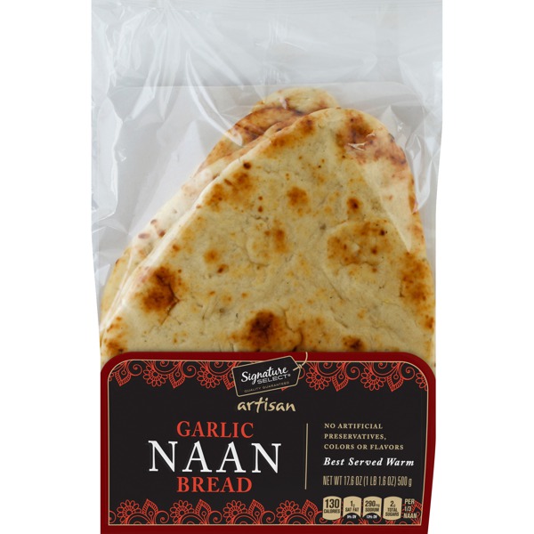 Signature Select ARTISAN GARLIC NAAN BREAD - 1Source