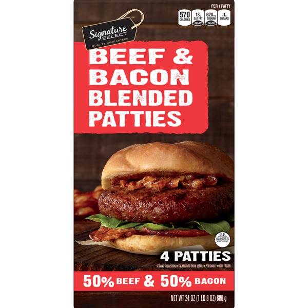 Signature Select BEEF & BACON BLENDED PATTIES - 1Source