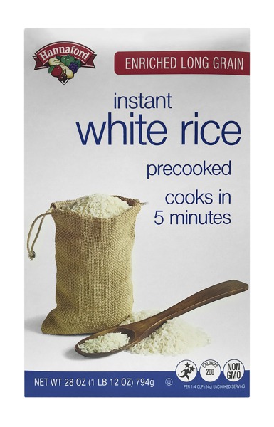 Hannaford Enriched Long Grain Instant White Rice - 1Source
