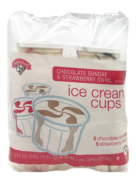Hannaford Ice Cream Cups Chocolate Sundae & Strawberry Swirl - 1Source