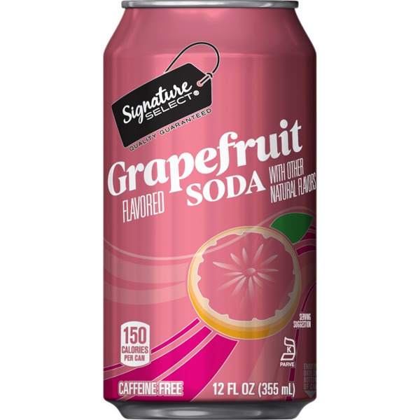 Signature Select GRAPEFRUIT FLAVORED SODA - 1Source