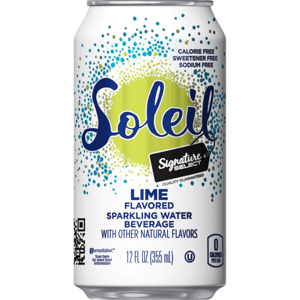 Signature Select LIME FLAVORED SPARKLING WATER BEVERAGE - 1Source