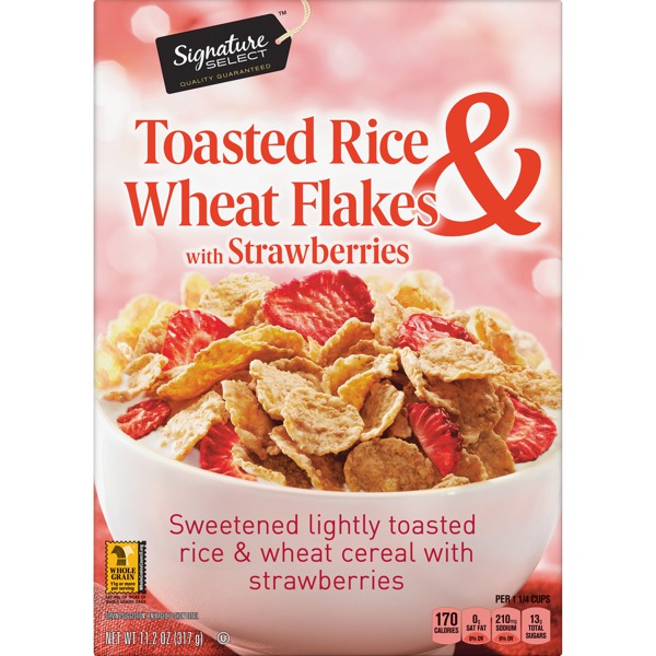 TOASTED RICE & WHEAT FLAKES WITH STRAWBERRIES - 1Source