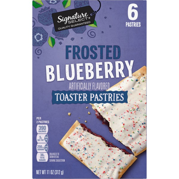 Signature Select Frosted Blueberry Toaster Pastries - 1Source