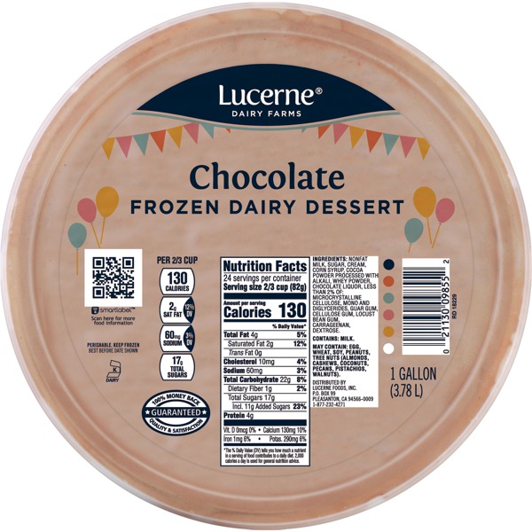 Lucerne Dairy Farms CHOCOLATE FROZEN DAIRY DESSERT - 1Source