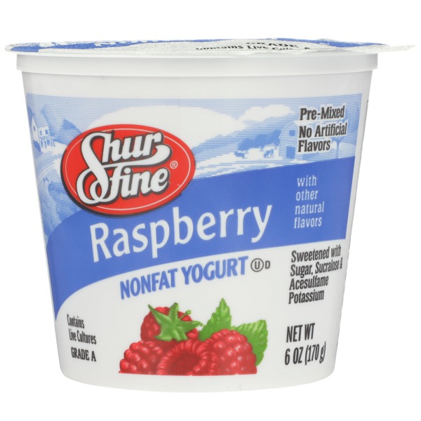 Shurfine RASPBERRY NONFAT YOGURT - 1Source