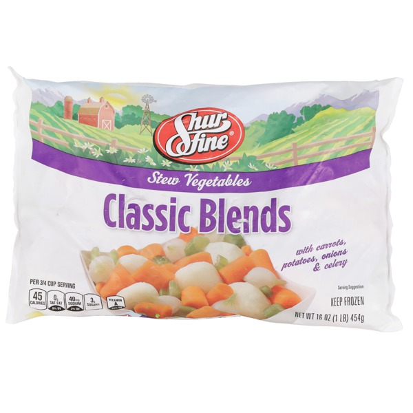 Shurfine STEW VEGETABLES CLASSIC BLENDS WITH CARROTS POTATOES ONIONS ...