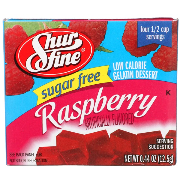 Shurfine RASPBERRY SUGAR FREE LOW CALORIE GELATIN DESSERT - 1Source