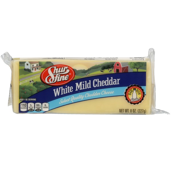 Shurfine WHITE MILD CHEDDAR CHEESE - 1Source