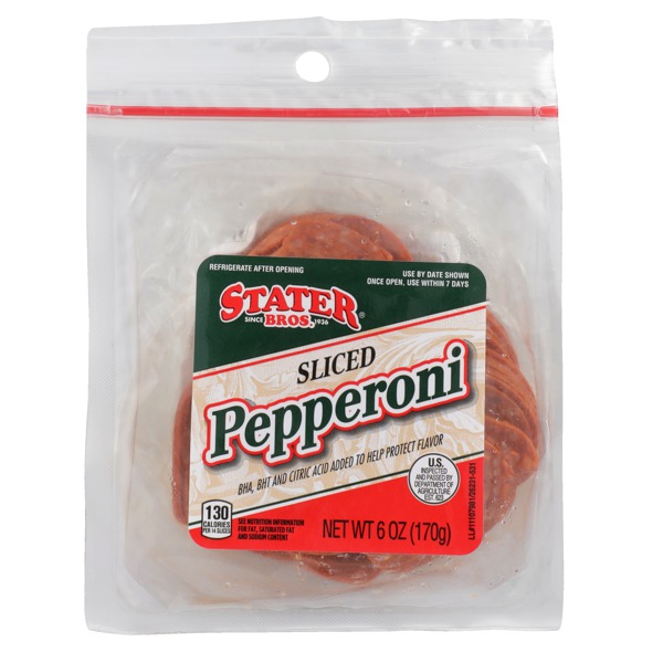 Stater Bros. Sliced Pepperoni - 1Source