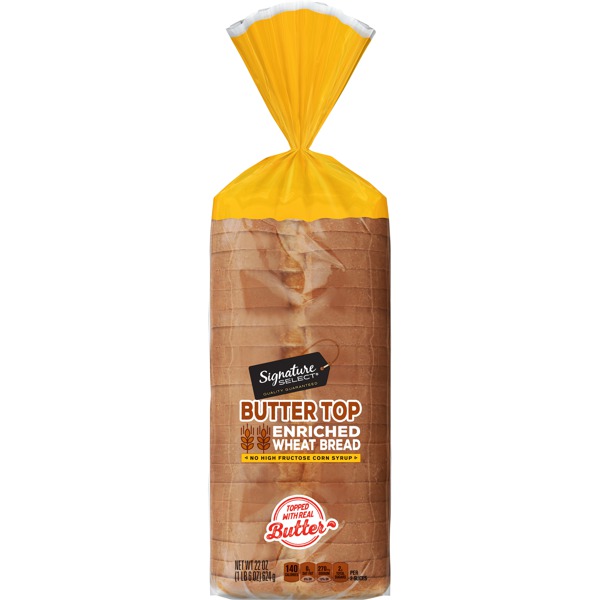 Signature Select Butter Top Enriched Wheat Bread - 1Source