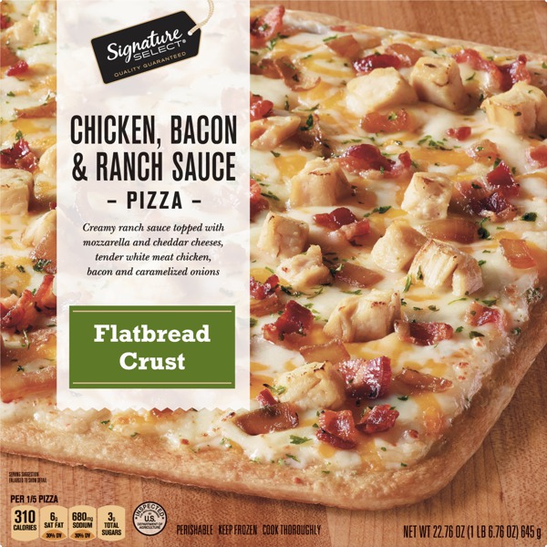 Signature Select Flatbread Crust Chicken, Bacon & Ranch Sauce Pizza ...