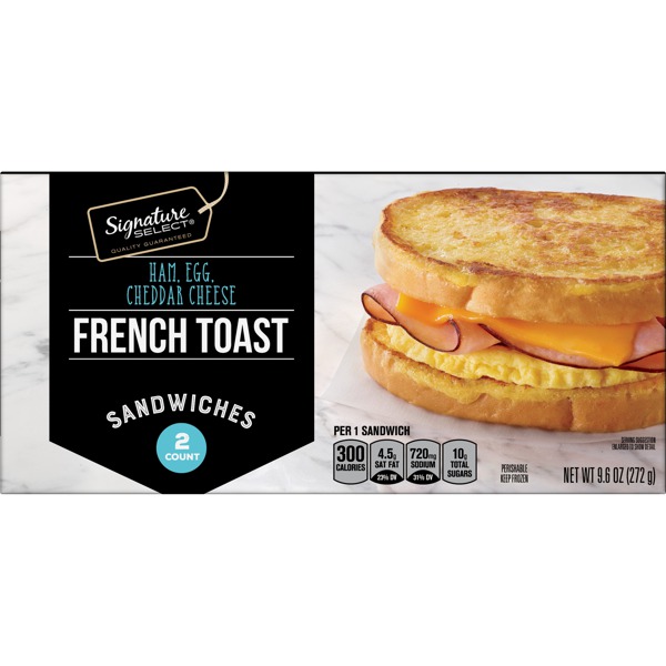 Signature Select Ham Egg Cheddar Cheese French Toast Sandwiches - 1Source