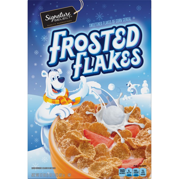 Signature Select, FROSTED FLAKES SWEETENED FLAKES OF CORN CEREAL - 1Source