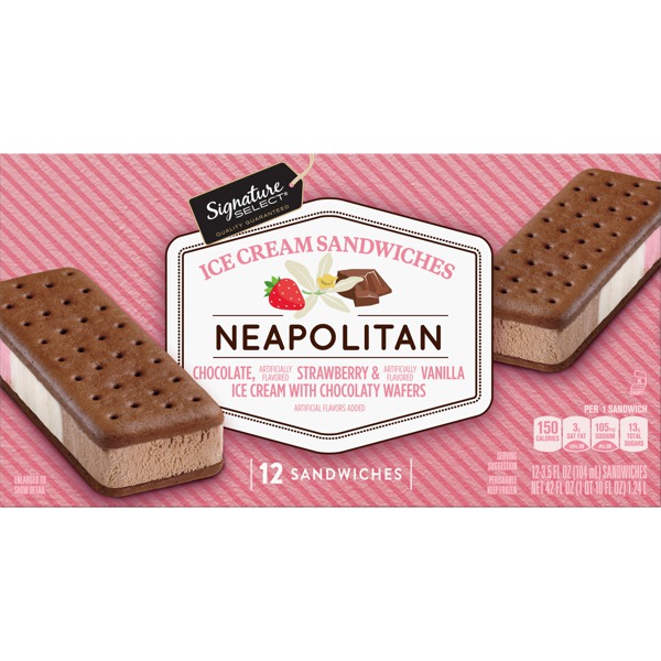 CHOCOLATE, STRAWBERRY & VANILLA ICE CREAM WITH CHOCOLATY WAFERS ...