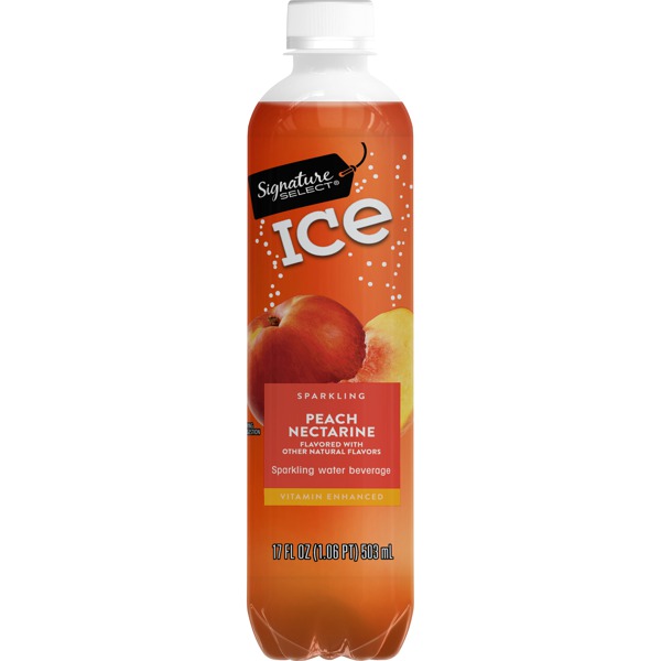 Signature Select PEACH NECTARINE SPARKLING WATER BEVERAGE - 1Source