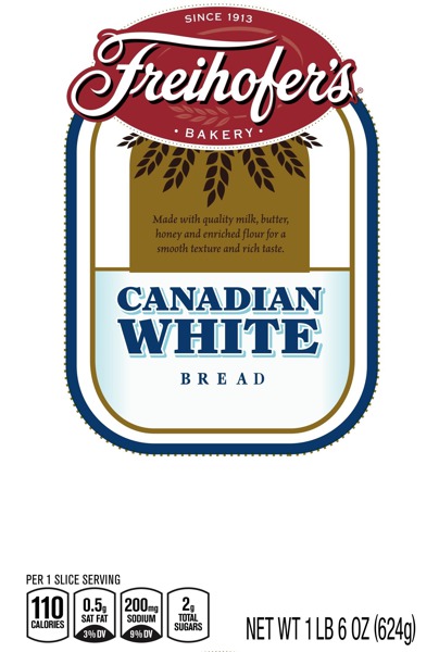 Freihofer'S CANADIAN WHITE BREAD - 1Source