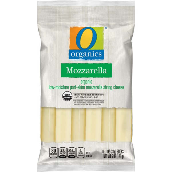 O Organics ORGANIC LOW-MOISTURE PART-SKIM MOZZARELLA STRING CHEESE ...