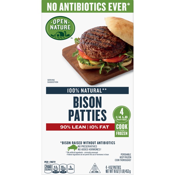 Open Nature BISON PATTIES - 1Source