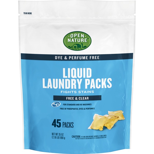 Liquid Laundry Packs, Free & Clear - 1Source
